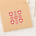 Swiss state symbols / coat of arms and flag sticker | Zazzle