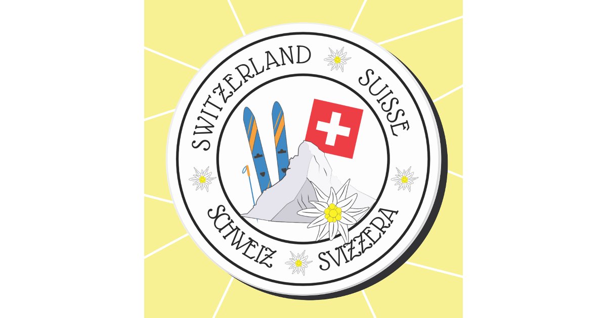 Swiss Travel White Round Stickers | Zazzle