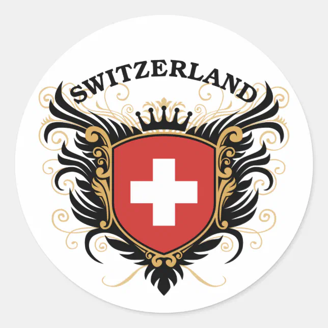 Switzerland Classic Round Sticker | Zazzle