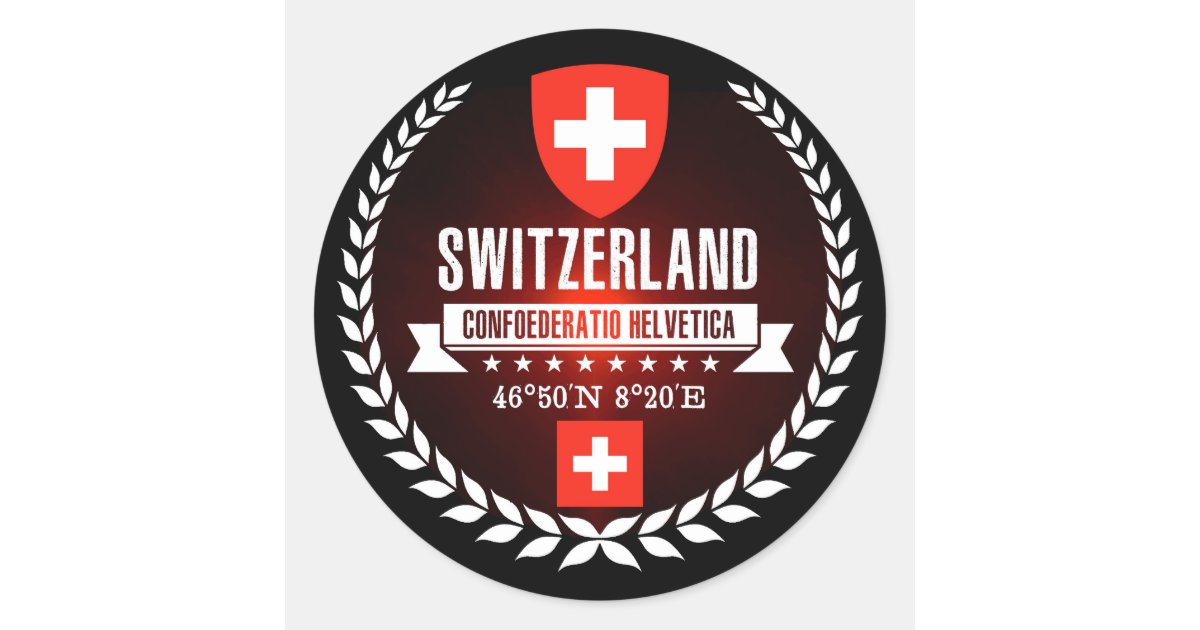 Switzerland Classic Round Sticker | Zazzle