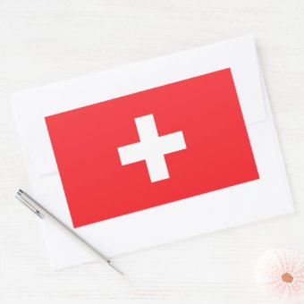 Switzerland Flag Classic Rectangular Sticker | Zazzle