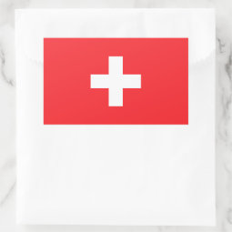 Switzerland Flag Classic Rectangular Sticker | Zazzle