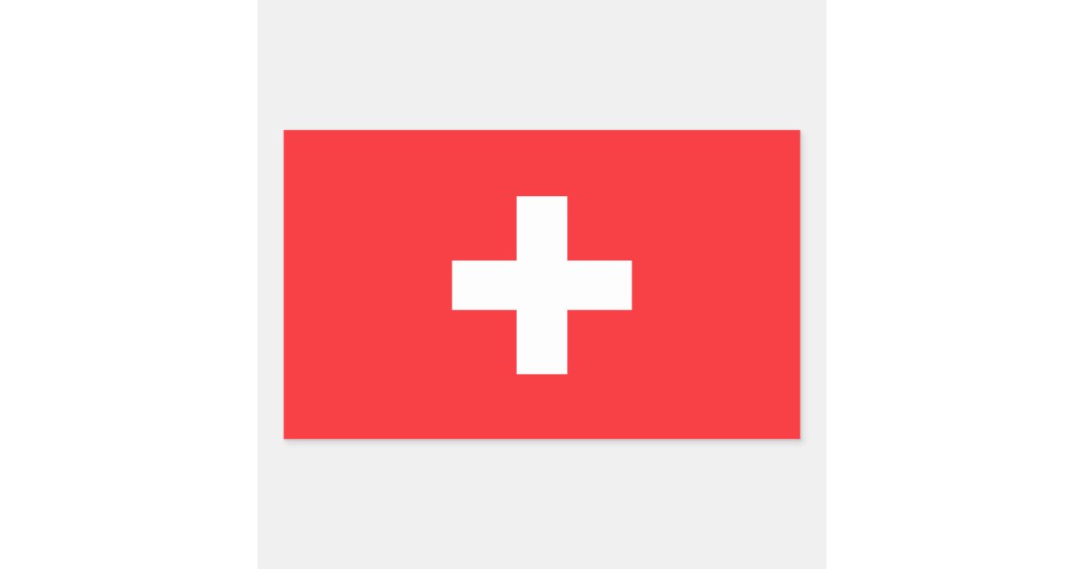 Switzerland Flag Classic Rectangular Sticker | Zazzle