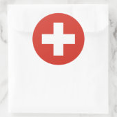 Switzerland Flag Classic Round Sticker | Zazzle