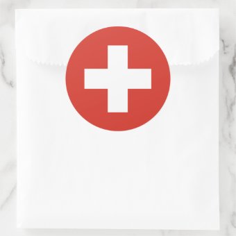 Switzerland Flag Classic Round Sticker | Zazzle