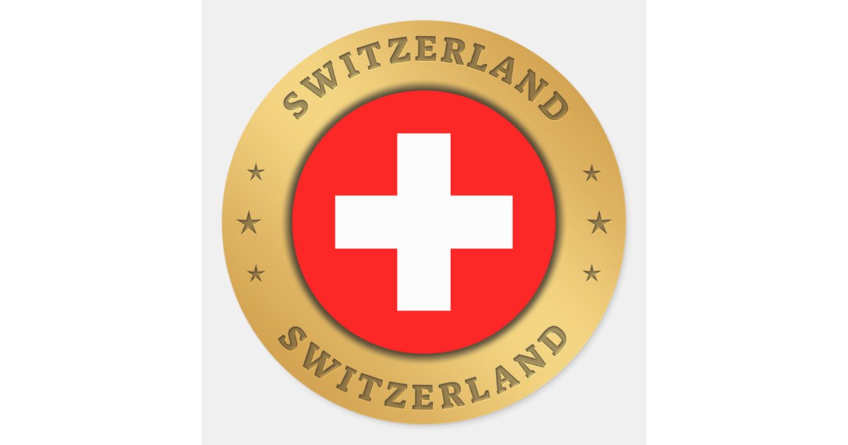 Switzerland Flag Classic Round Sticker | Zazzle