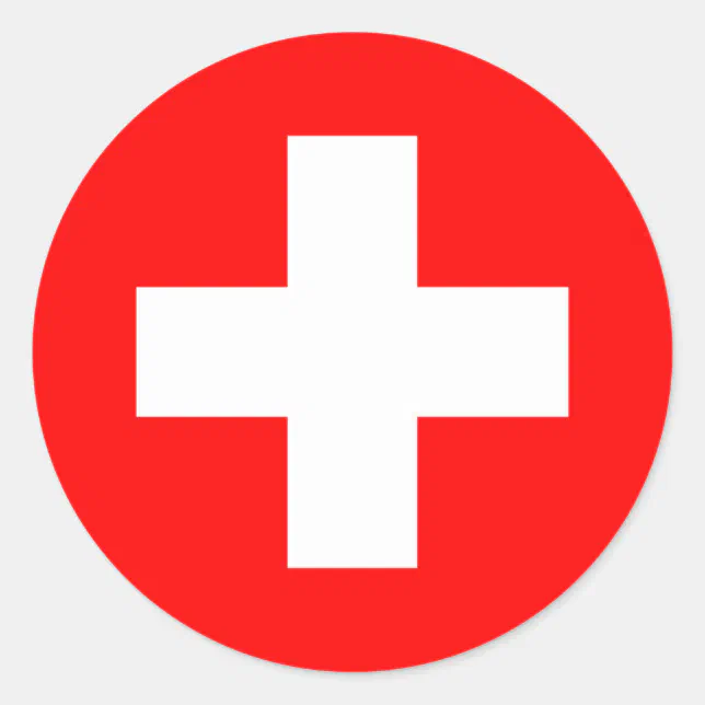 Switzerland Flag Classic Round Sticker | Zazzle