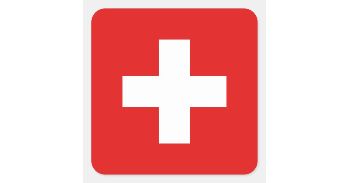 Switzerland Flag Sticker | Zazzle