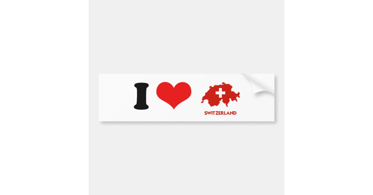 SWITZERLAND MAP BUMPER STICKER | Zazzle