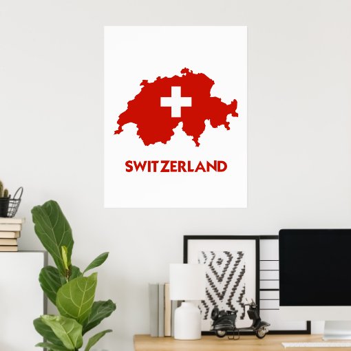 SWITZERLAND MAP POSTER | Zazzle
