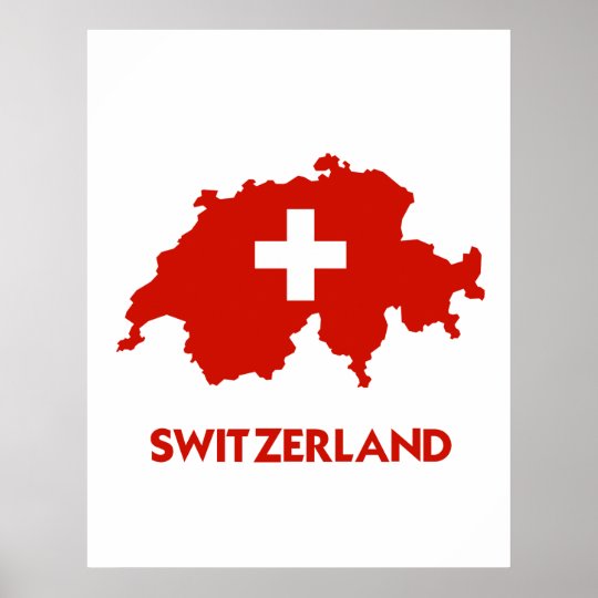 SWITZERLAND MAP POSTER | Zazzle.com