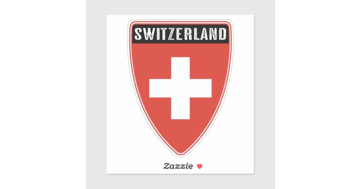 Switzerland Shield Sticker | Zazzle