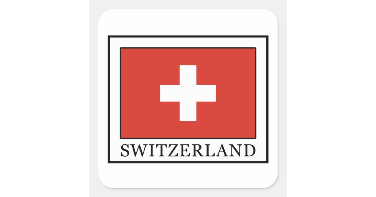 Switzerland Square Sticker | Zazzle