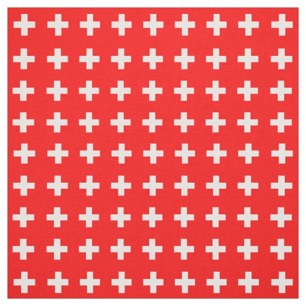 Switzerland flag fabric | Zazzle.com