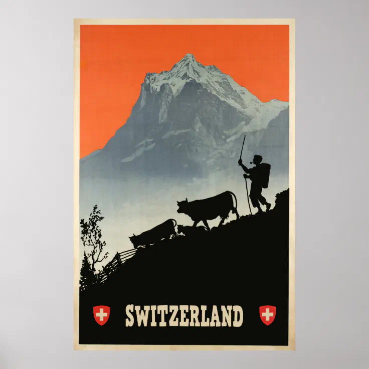 Switzerland, Travel Poster | Zazzle