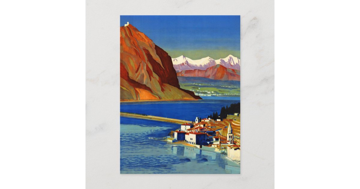 Switzerland Travel Poster Postcard | Zazzle
