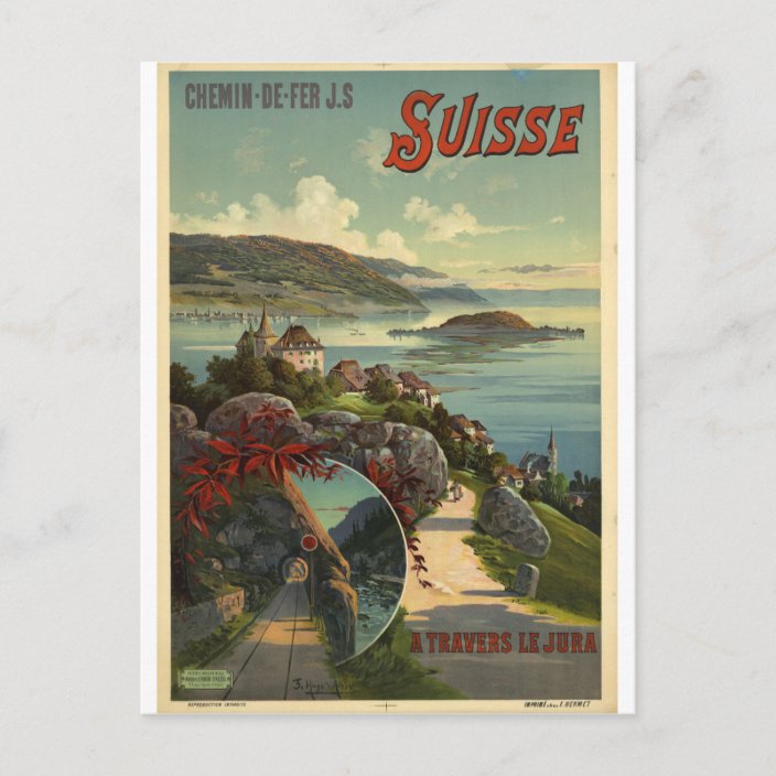 Switzerland Vintage Travel Postcard | Zazzle.com