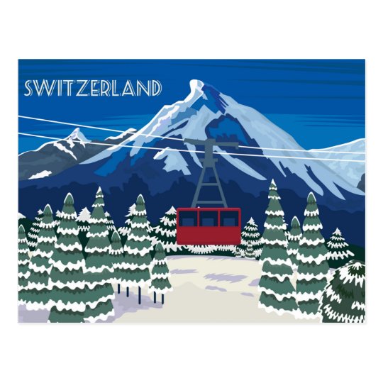 Switzerland Vintage Travel Postcards | Zazzle.com