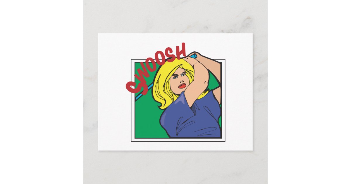 Swoosh Postcard | Zazzle
