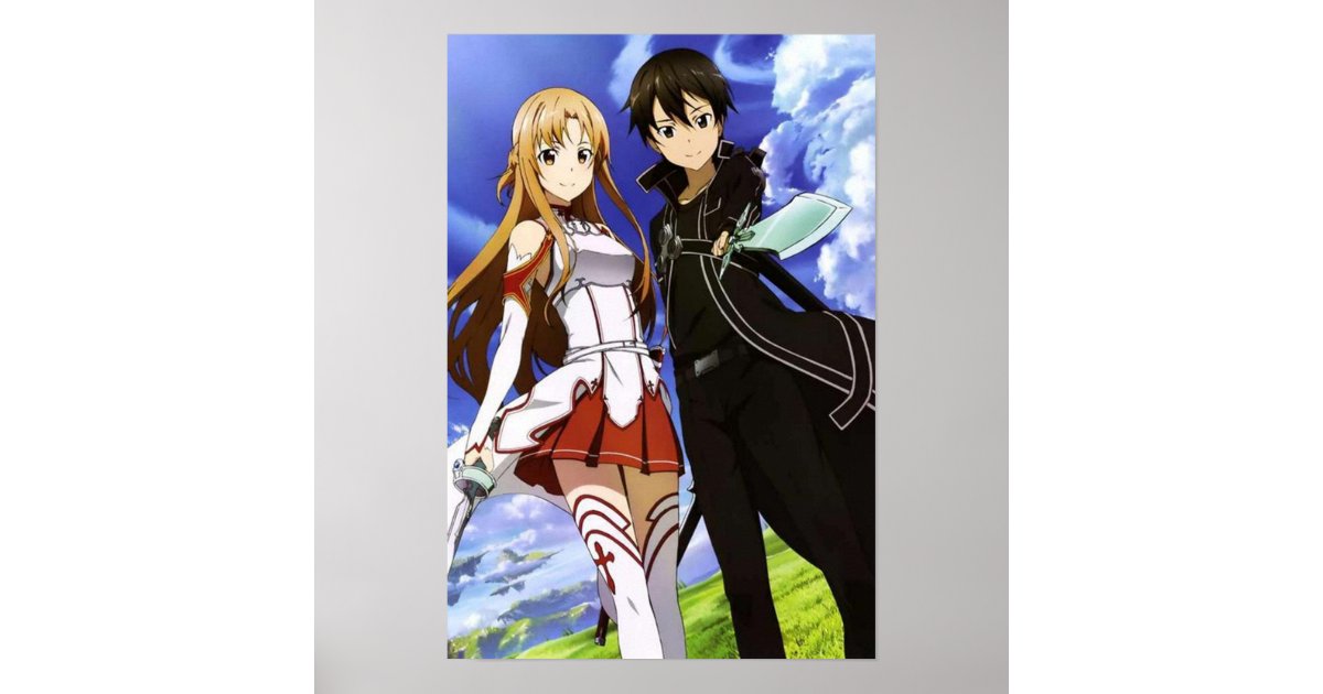 Sword Art Online Asuna e Kirito Poster | Zazzle