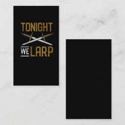 Sword Larp RPG Fantasy Live Action Role Playing Business Card | Zazzle