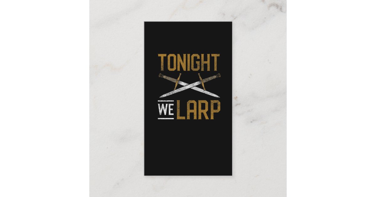 Sword Larp RPG Fantasy Live Action Role Playing Business Card | Zazzle