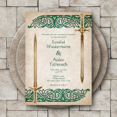 Swords Celtic Wedding Invitation | Zazzle