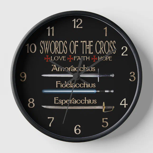 Swords Of The Cross Dresden Fans Clock | Zazzle