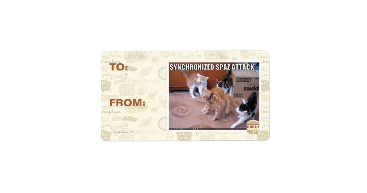 Sychronized Spaz Attack Label | Zazzle