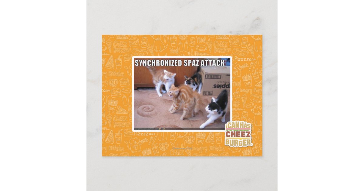 Sychronized Spaz Attack Postcard | Zazzle