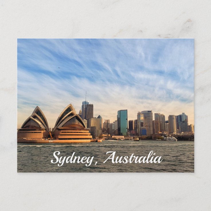 Sydney Australia Opera House Skyline Postcard | Zazzle