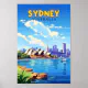 Sydney Australia Travel Art Vintage Illustration Poster | Zazzle