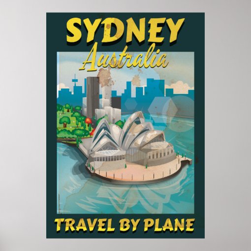 Sydney, Australia vintage travel poster | Zazzle