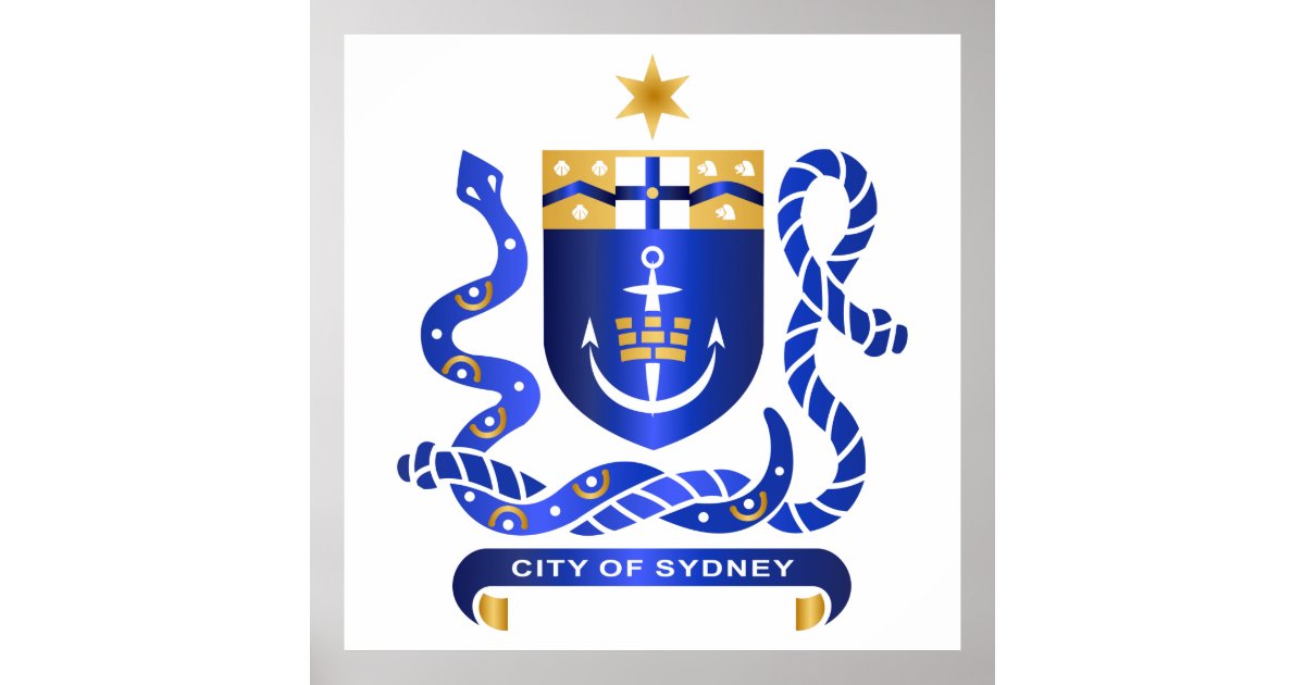 Sydney coat of arms poster | Zazzle