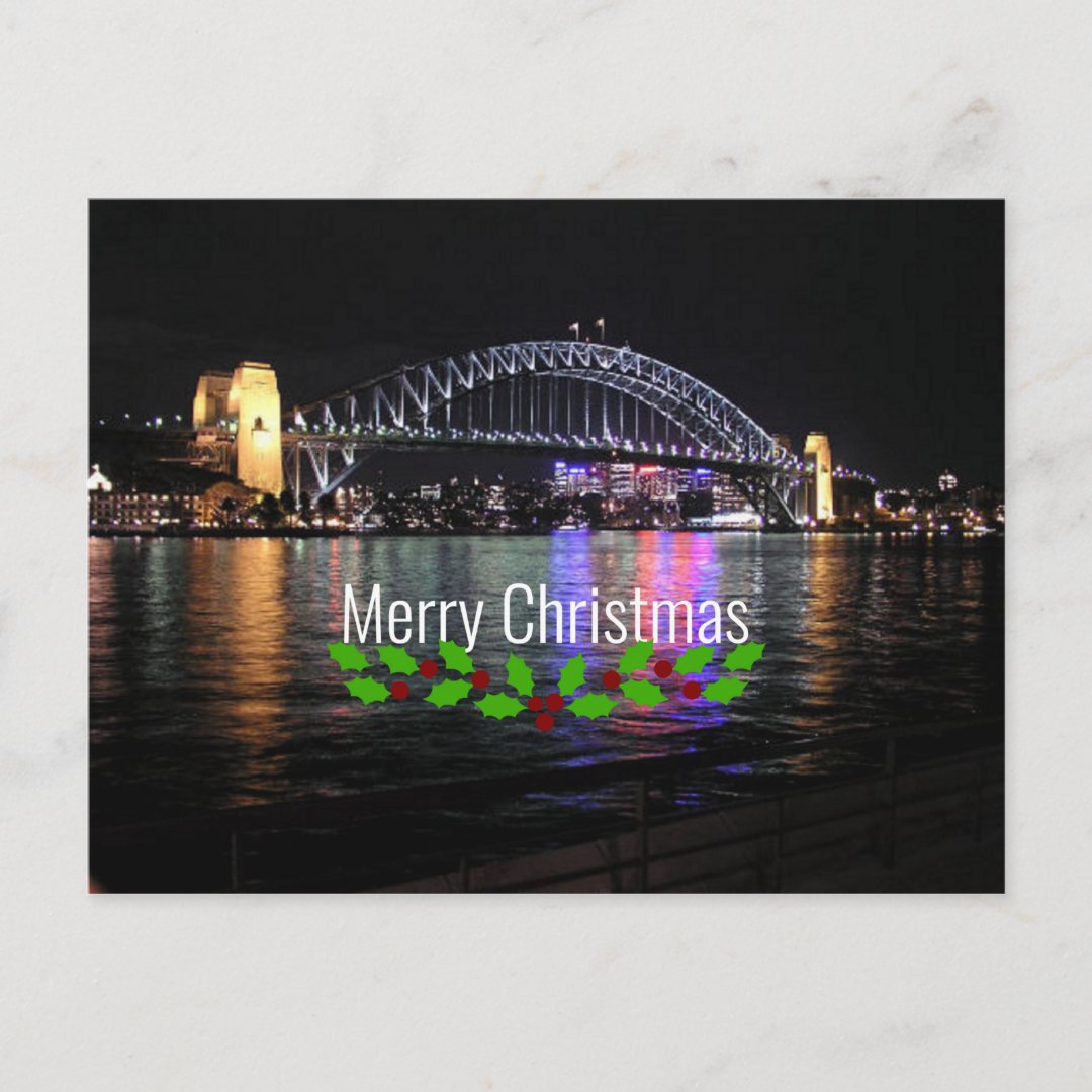 Sydney Harbor Bridge - Merry Christmas! Postcard | Zazzle
