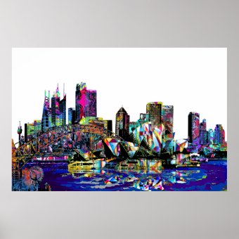 Sydney in graffiti poster | Zazzle