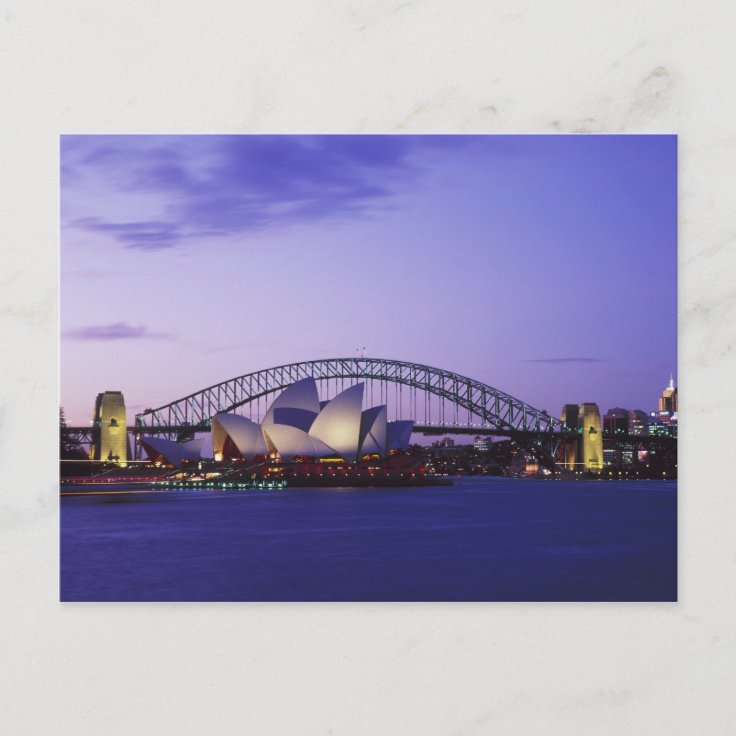 Sydney Opera House and Harbour, New South 2 Postcard | Zazzle