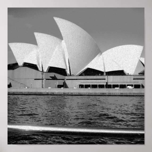 Sydney Opera House in Black and White Poster | Zazzle