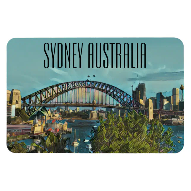sydney skyline australia magnet | Zazzle