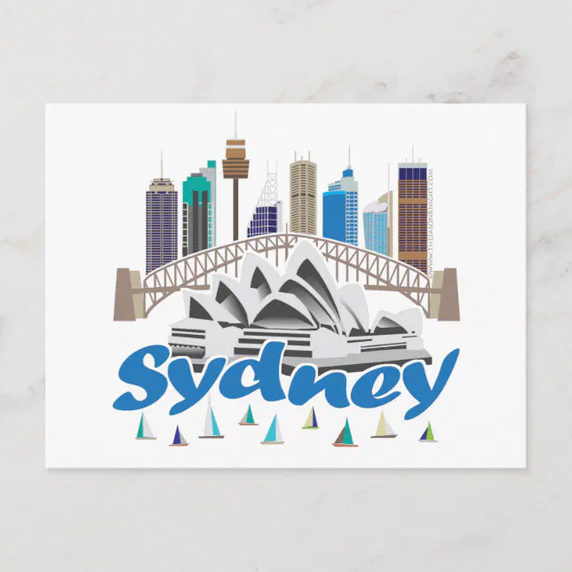 Sydney Skyline Postcard | Zazzle