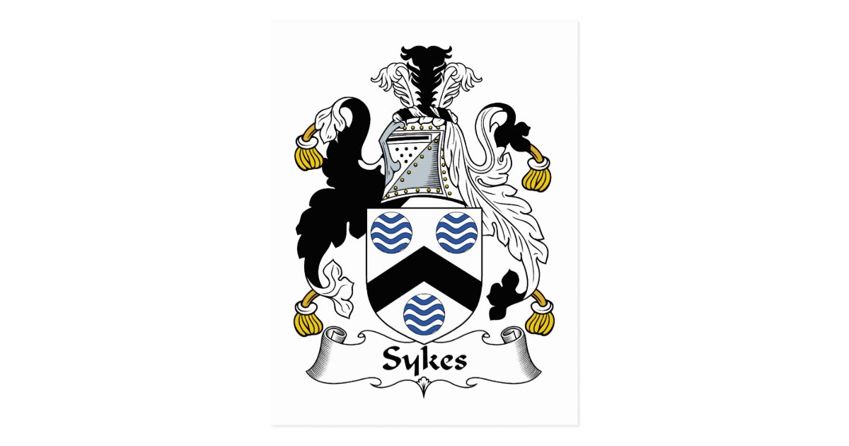 Sykes Family Crest Postcard | Zazzle.com