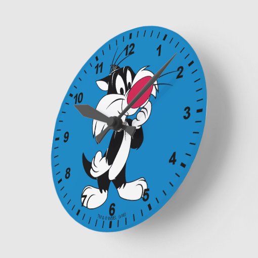Sylvester Jr. | Classic Pose Round Clock | Zazzle