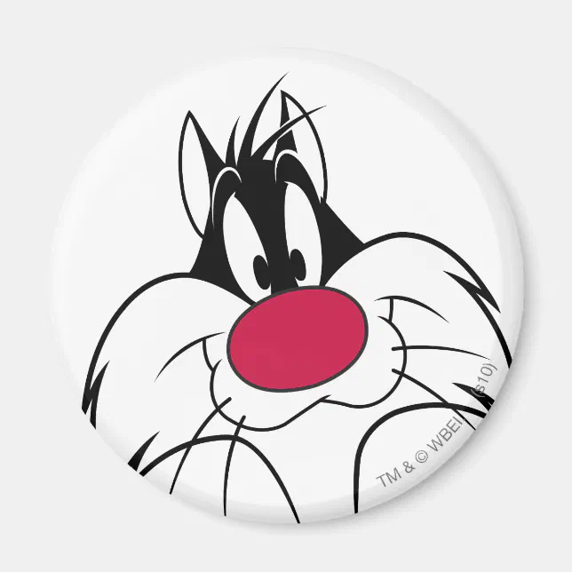 SYLVESTER™ Red Nose Face Magnet | Zazzle