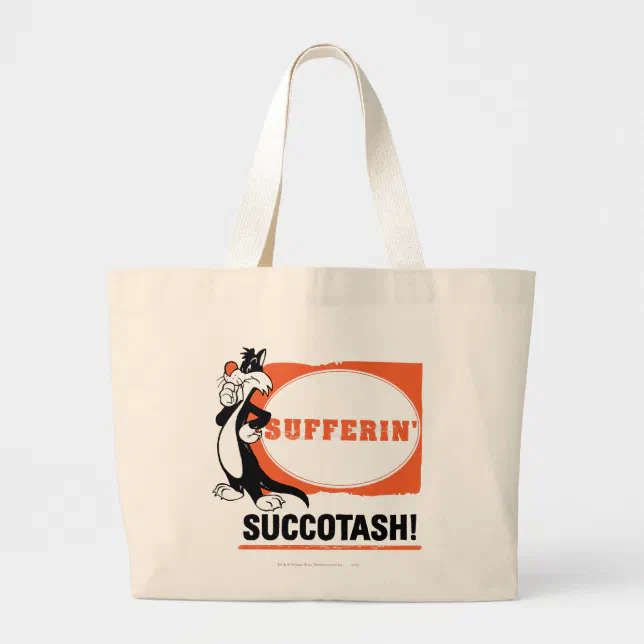 SYLVESTER™ Sufferin' Succotash! Large Tote Bag | Zazzle
