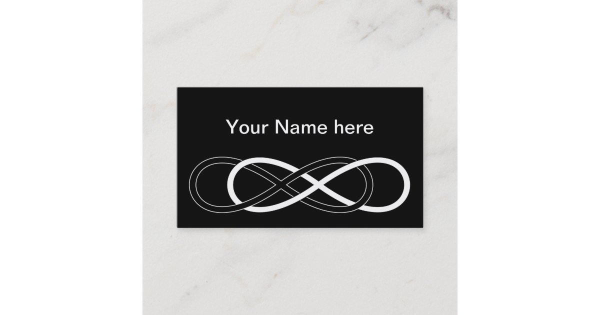 Symbol double Infinity - Black & White Business Card | Zazzle