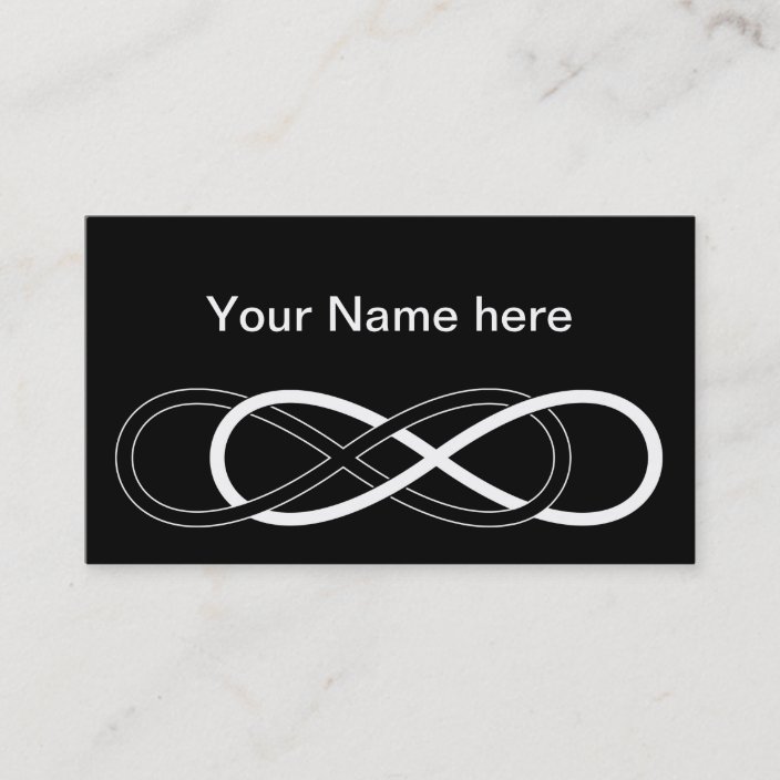 Symbol double Infinity - Black & White Business Card | Zazzle.com