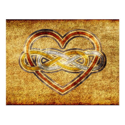 Symbol double Infinity Heart BiColor Postcard | Zazzle