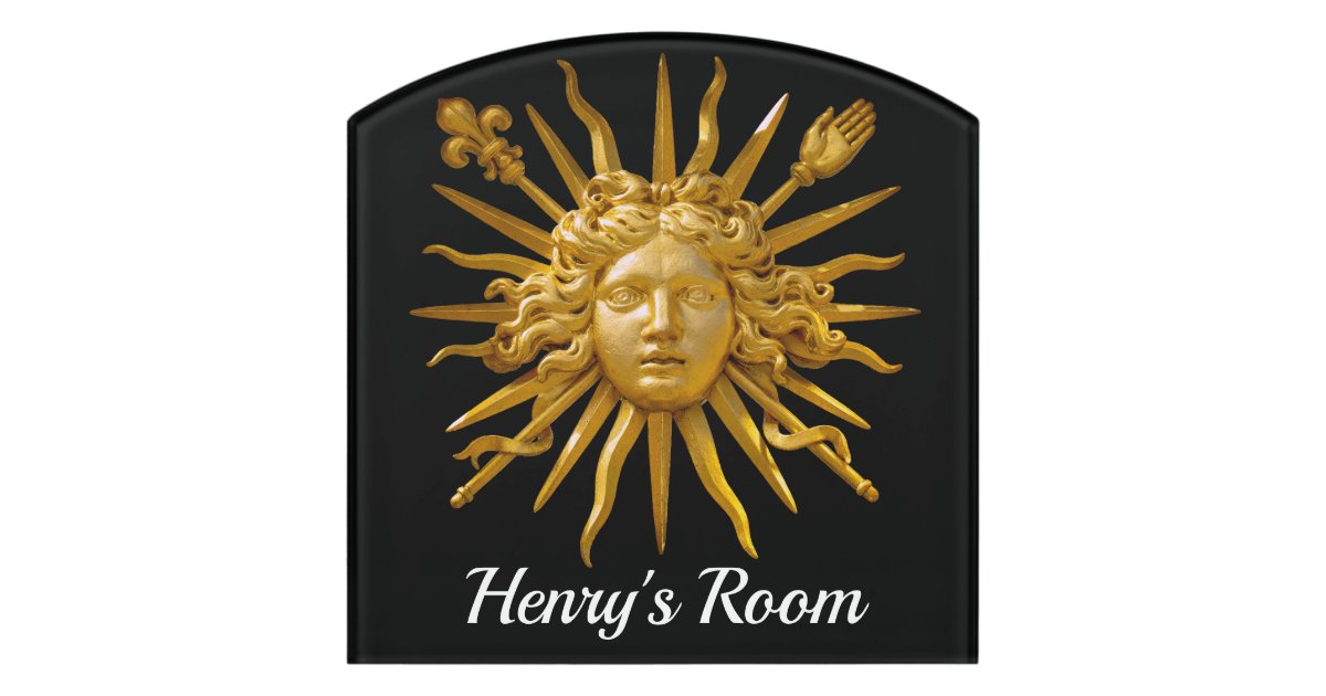 Symbol of Louis XIV the Sun King Door Sign | Zazzle
