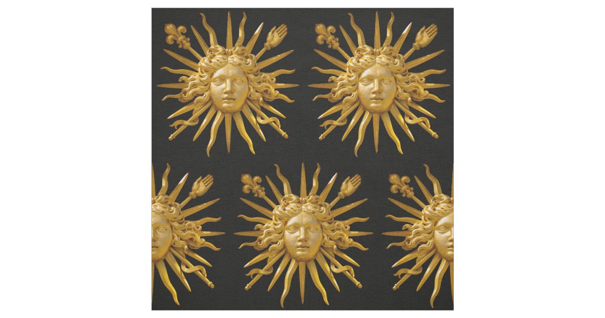 Symbol of Louis XIV the Sun King Fabric | Zazzle