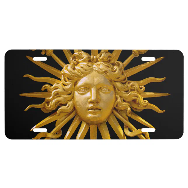 Symbol of Louis XIV the Sun King License Plate | Zazzle